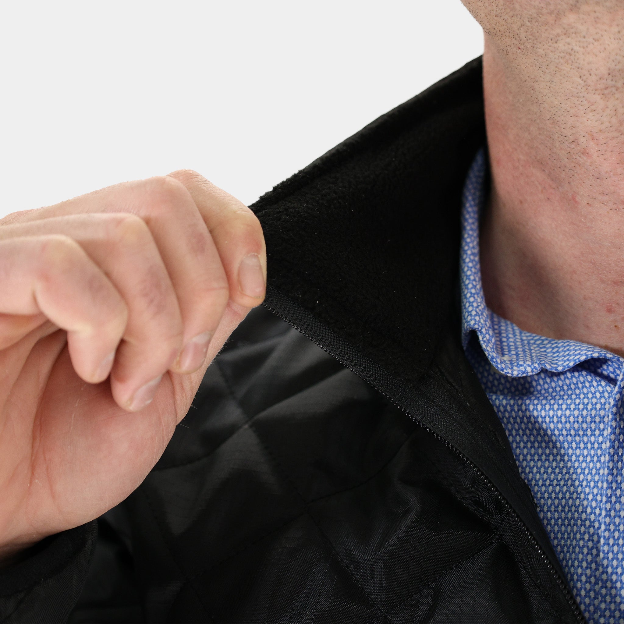 Epik's Agile Jacket - Charcoal Quilted Jacket w/ Arm Badge Pocket ...